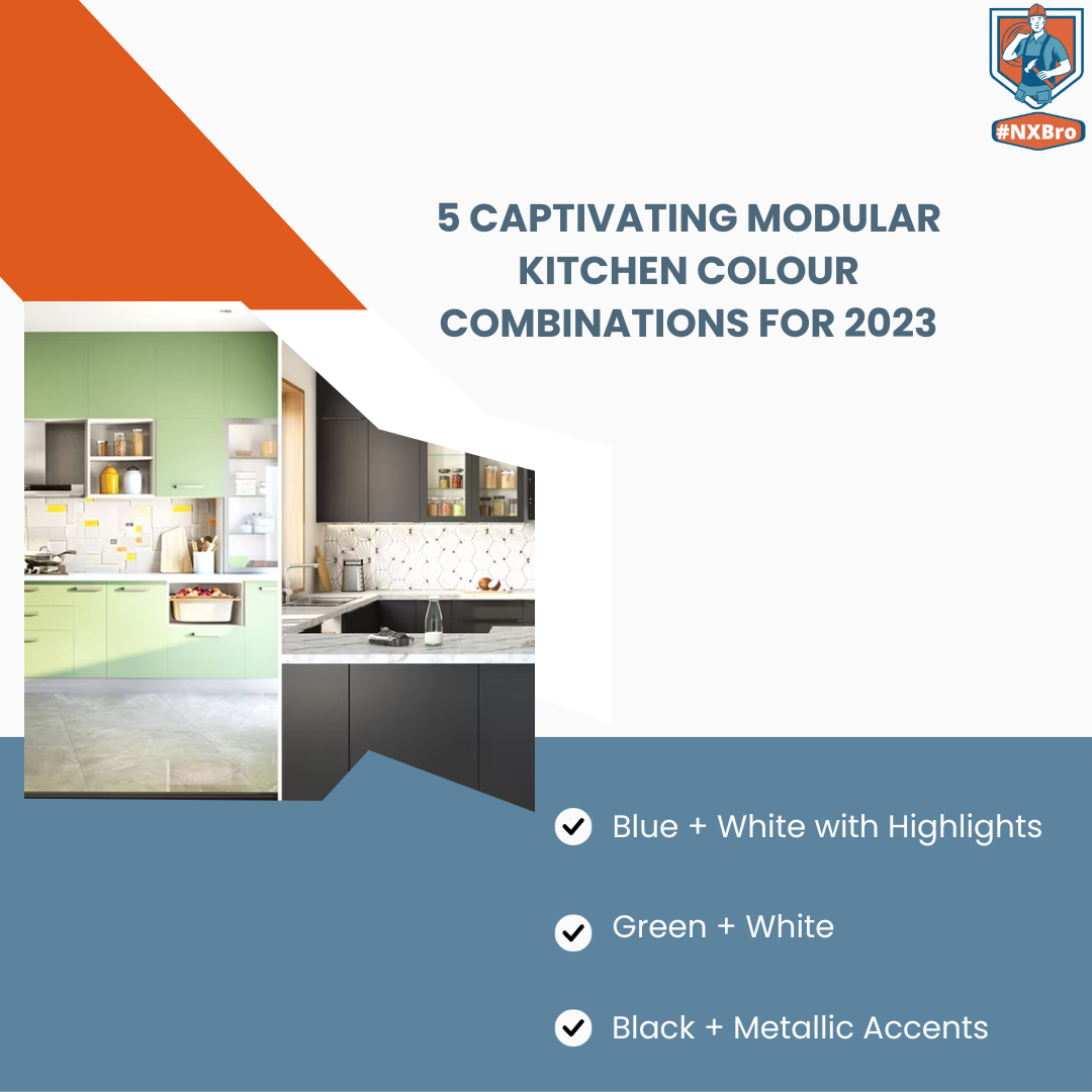 5 Captivating Modular Kitchen Colour Combinations for 2023 - NX Interior